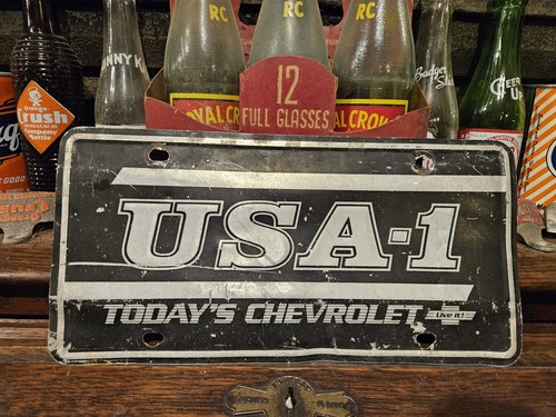 chevrolet usa 1 license plate Sign Gm Delco Advertising | eBay