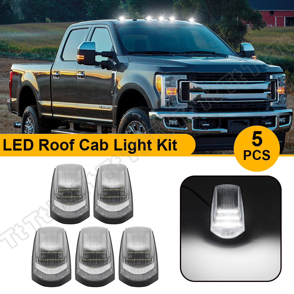 5pcs For 2017-2022 Ford F250 F350Super Duty LED white Cab Roof ...