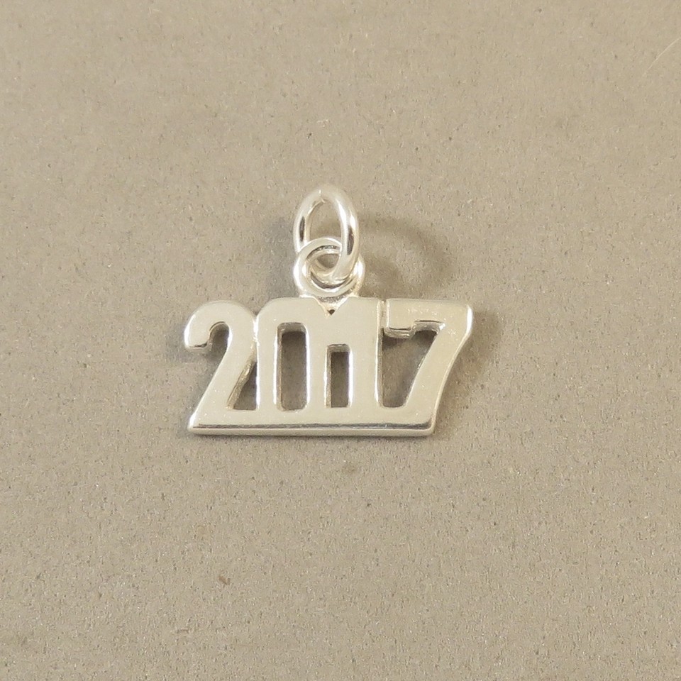 .925 Sterling Silver YEAR CHARM High School Graduation Anniversary NEW ...