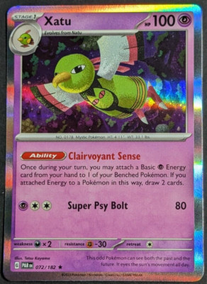 Xatu Holo NM 072/182 Paradox Rift Pokemon Card | eBay