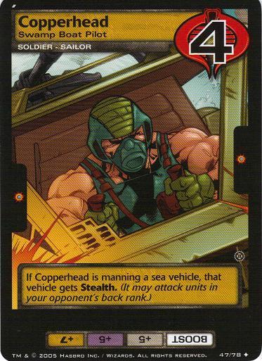 GI Joe TCG: Copperhead, Swamp Boat Pilot [Played] from set GI Joe ...