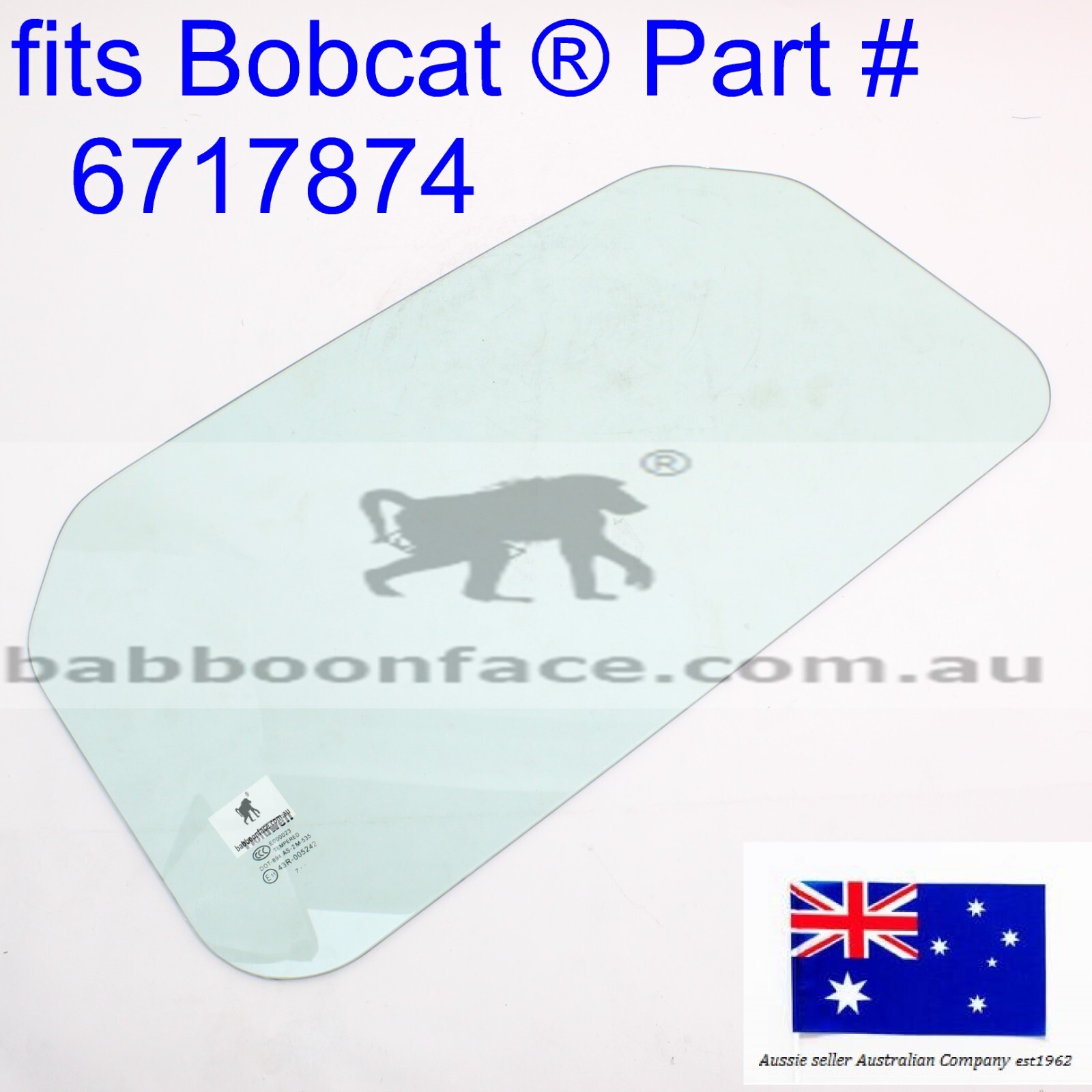 fits Bobcat Rear Back Glass Window 6717874 963 S100 S130 S150 S160 S175 ...