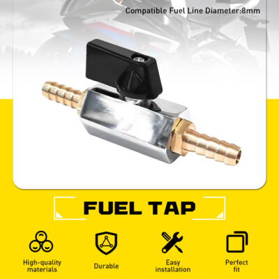8Mm 5/16'' Inline Fuel Tap for Motorcycle Fuel Tank Switch On/Off ...