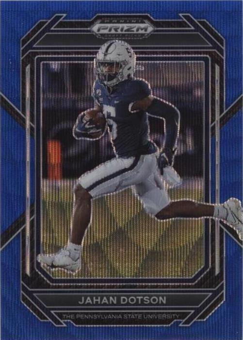 2023 Panini Prizm Draft Picks - Jahan Dotson #44 Blue Wave Prizm /249 ...