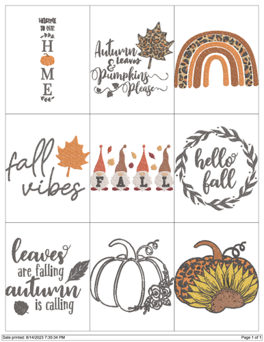 FALL COLLECTION 02 EMBROIDERY MACHINE DESIGNS COLLECTION PES USB | eBay