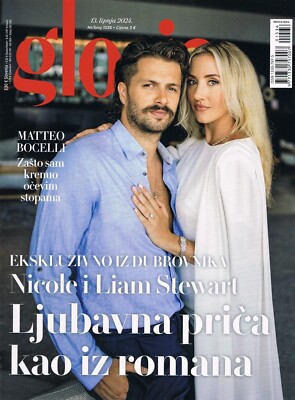 GLORIA #1536 2024 CROATIAN MAGAZINE cover NICOLE ARTUKOVICH & LIAM ...