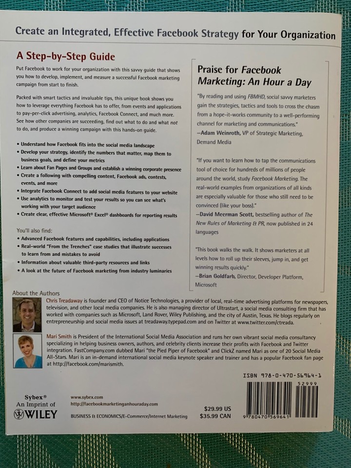 Facebook Marketing : An Hour a Day by Mari Smith and Chris Treadaway ...