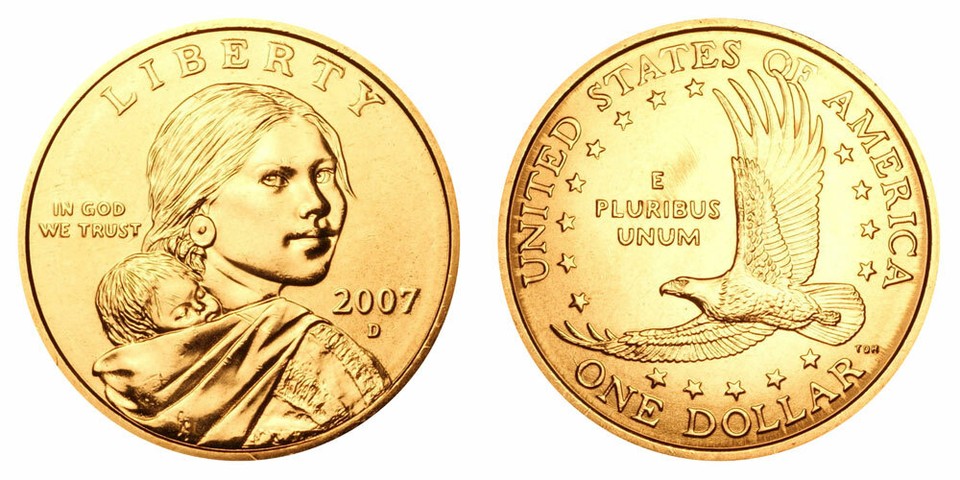 2007 P&D Sacagawea Native American Indian One Dollar Money Coins U.S ...