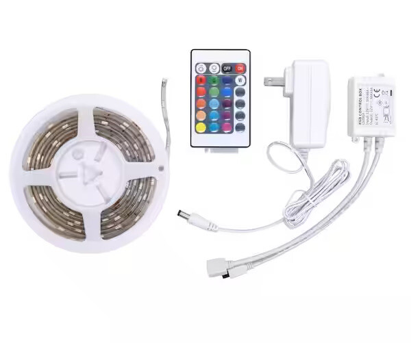 Commercial Electric 8 ft. Indoor LED Color Changing Tape Light with ...