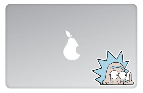 Peeking Rick and Morty Middle Finger Peeker Window Car Laptop Wall ...