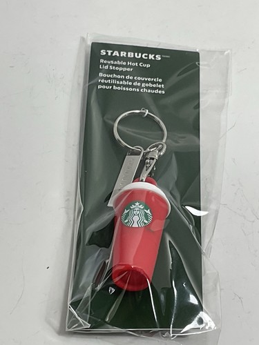 Starbucks Reusable Hot Cup Lid Stopper Red Cup Keychain Winter 2025 ...