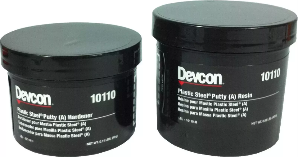 1 SET DEVCON 10110 PLASTIC STEEL PUTTY (A) 1 lb. Kit New Sealant ...