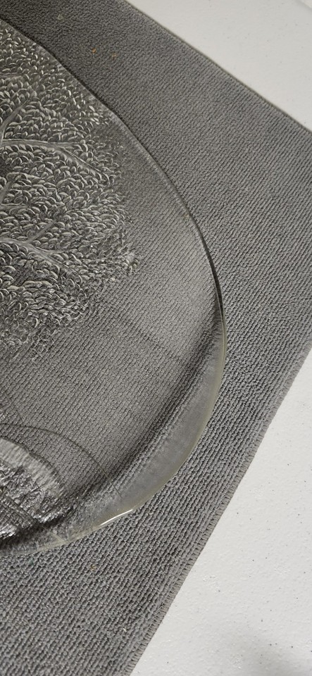 Large Glass Vintage Swedish Kosta Boda Tree Meadows Charcuterie Tray ...