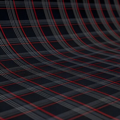 RED GTI Plaid Car Upholstery Fabric - VW Golf MK7- 3mm Foam - 59 ...