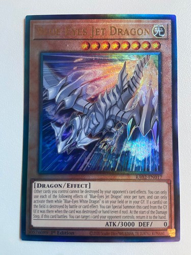 Blue-Eyes Jet Dragon 1st Edition Prismatic Ultimate Rare RA02-EN017 Yu ...