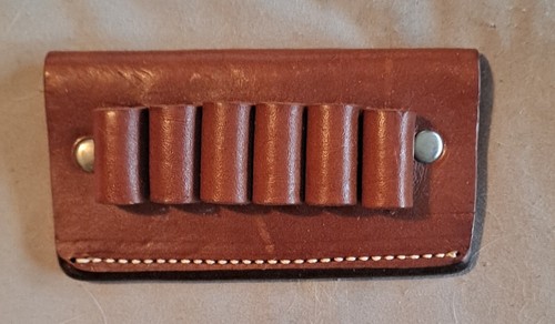 Azula Leather 6 Round 38/357 Ammunition Bullet Slide Tan Leather | eBay