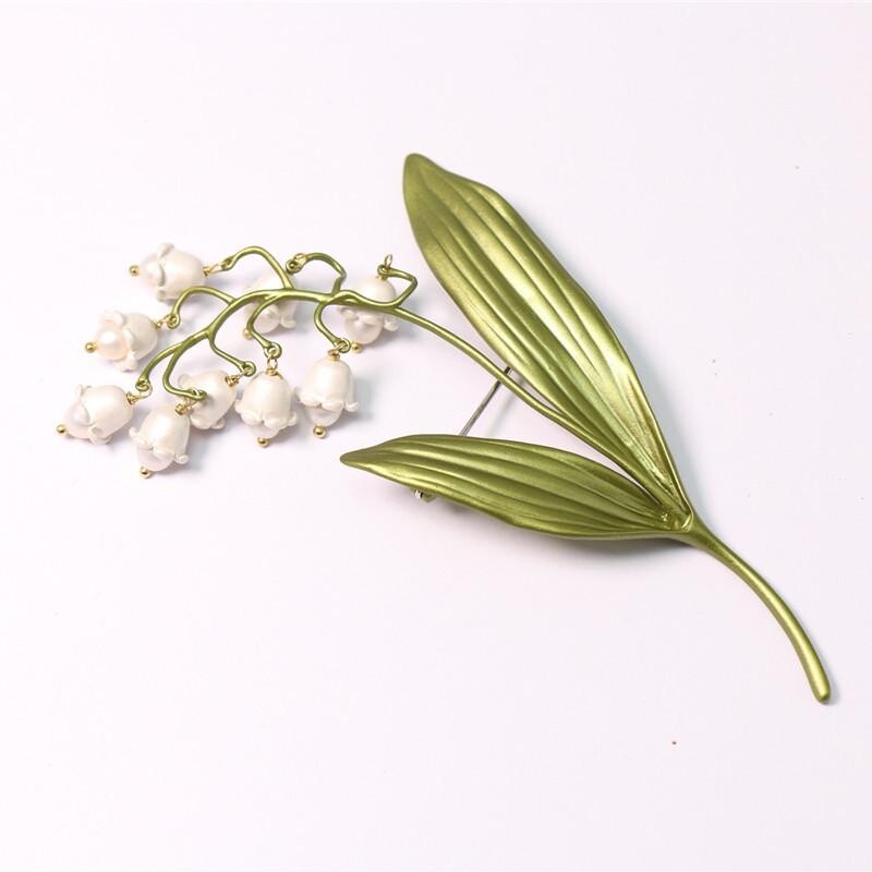 Ldyllic Valley Lily Bell Orchid Brooch Female Accessories Antique ...