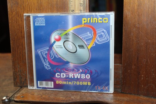 Vintage Sealed PRINCO Compact Disc Rewritable CD-RW80 80 minutes 700MB ...