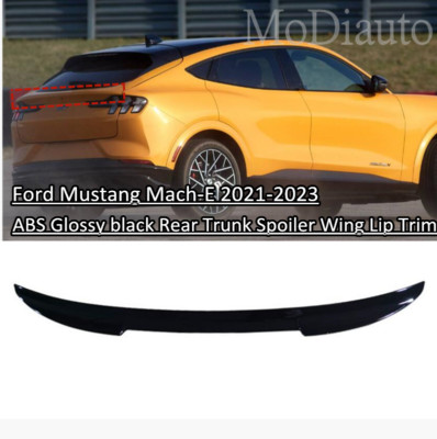 Glossy black Rear Trunk Spoiler Boot Lip Wing 1p For Ford Mustang Mach ...