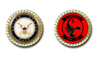 HSM-49 Scorpions US Navy Challenge Coin Officially Licensed US Navy | eBay
