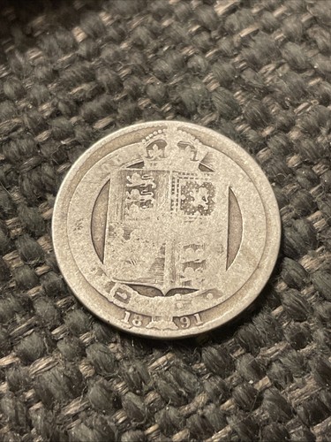 1891 Great Britain Silver Shilling Coin. Queen Victoria! | eBay