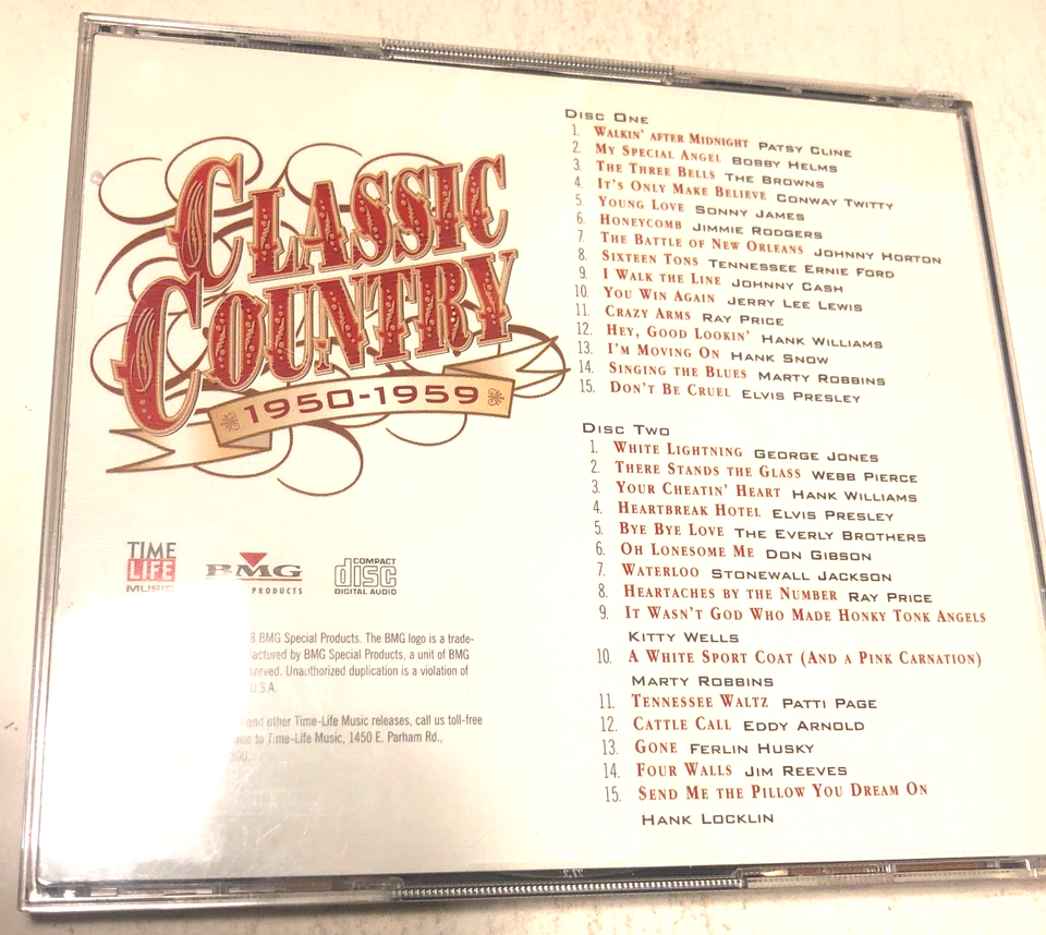Time Life Classic Country 1950-1974 + Great Duets 10x Cd (Box) Conway ...