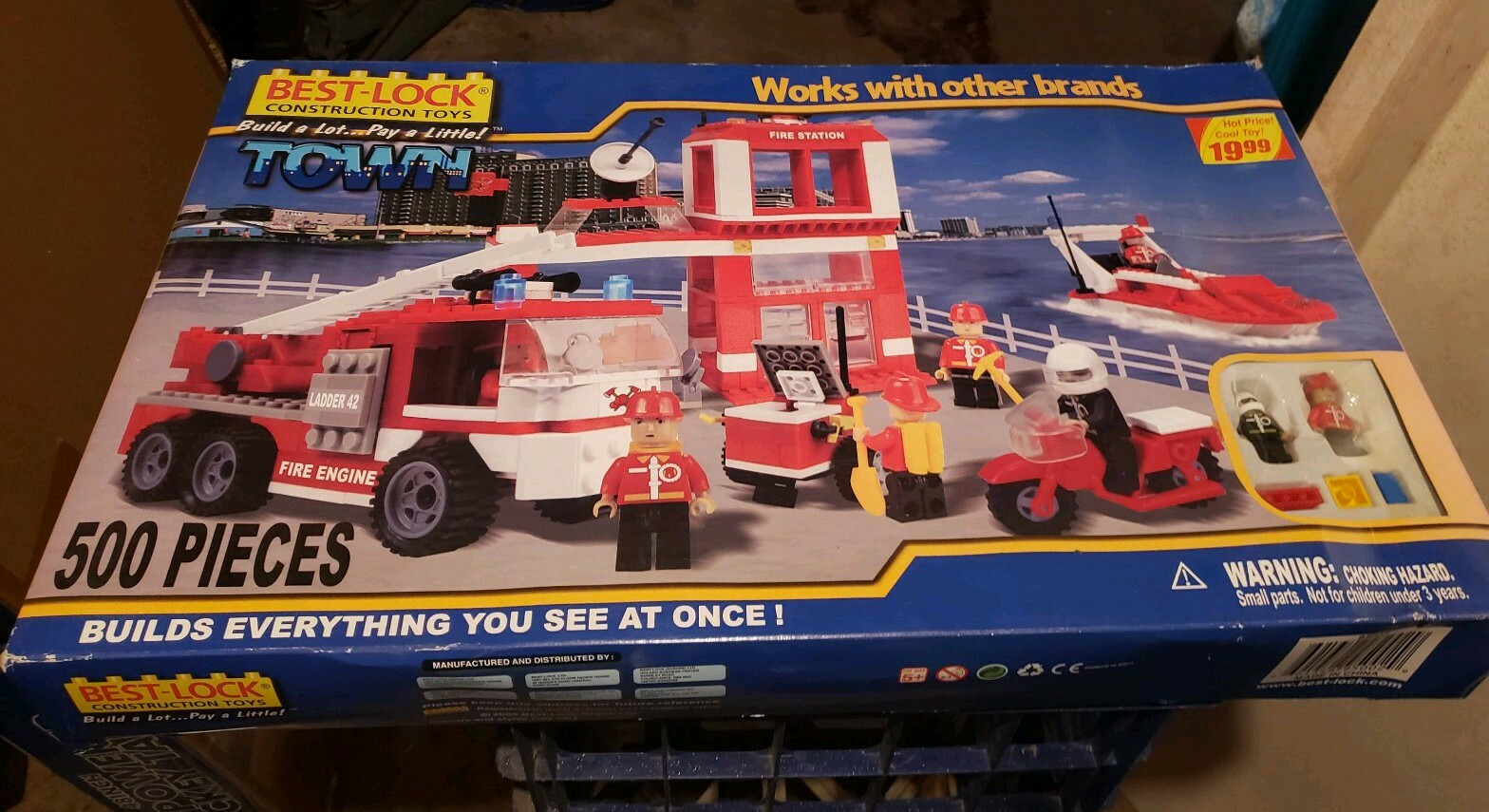 BEST-LOCK Building Construction Toy Fire Rescue Station 500 Pc 100% ...