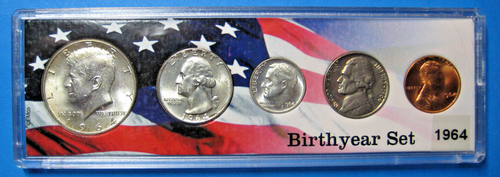 1964 US Coin Birth Year Set 5 Coins Last 90% Silver | eBay