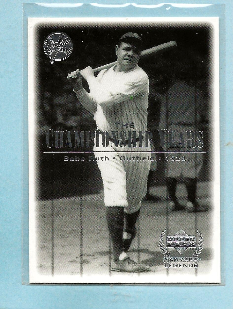 BABE RUTH - 2000 Upper Deck Yankee Legends "The Championship Years ...