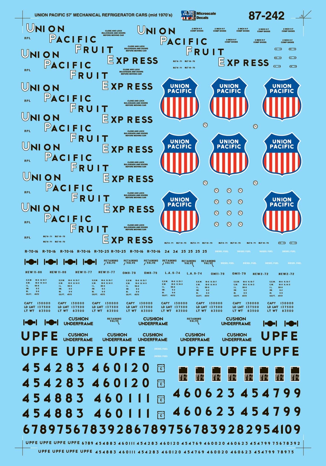 Microscale HO Union Pacific UP Union Pacific Fruit Express (UPFE) 57 ...