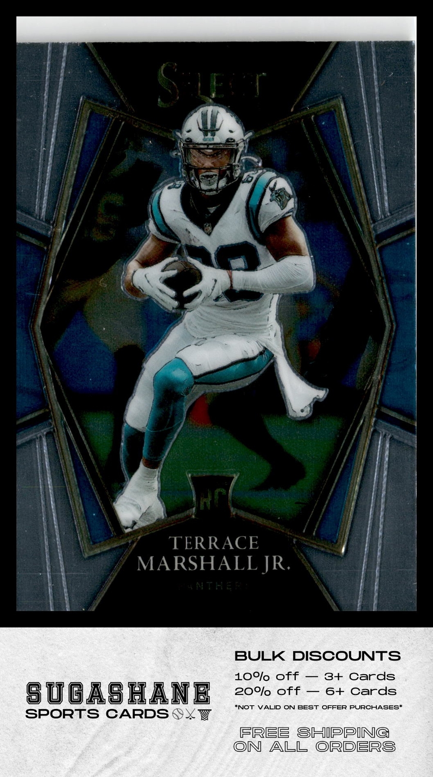 2021 Select 162 Terrence Marshall Jr. RC Carolina Panthers Football ...