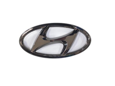 Genuine OEM Grille Dark Chrome Black H Emblem For 2022~2024 Hyundai ...