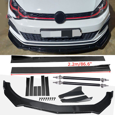 Carbon Fiber Front Bumper Lip Side Skirt Strut Rods For VW GOLF MK7 MK7 ...