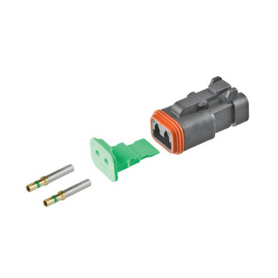 Deutsch Connectors 2 Pin DT Series CAT Spec Plug Kit Gold Contacts DT2 ...