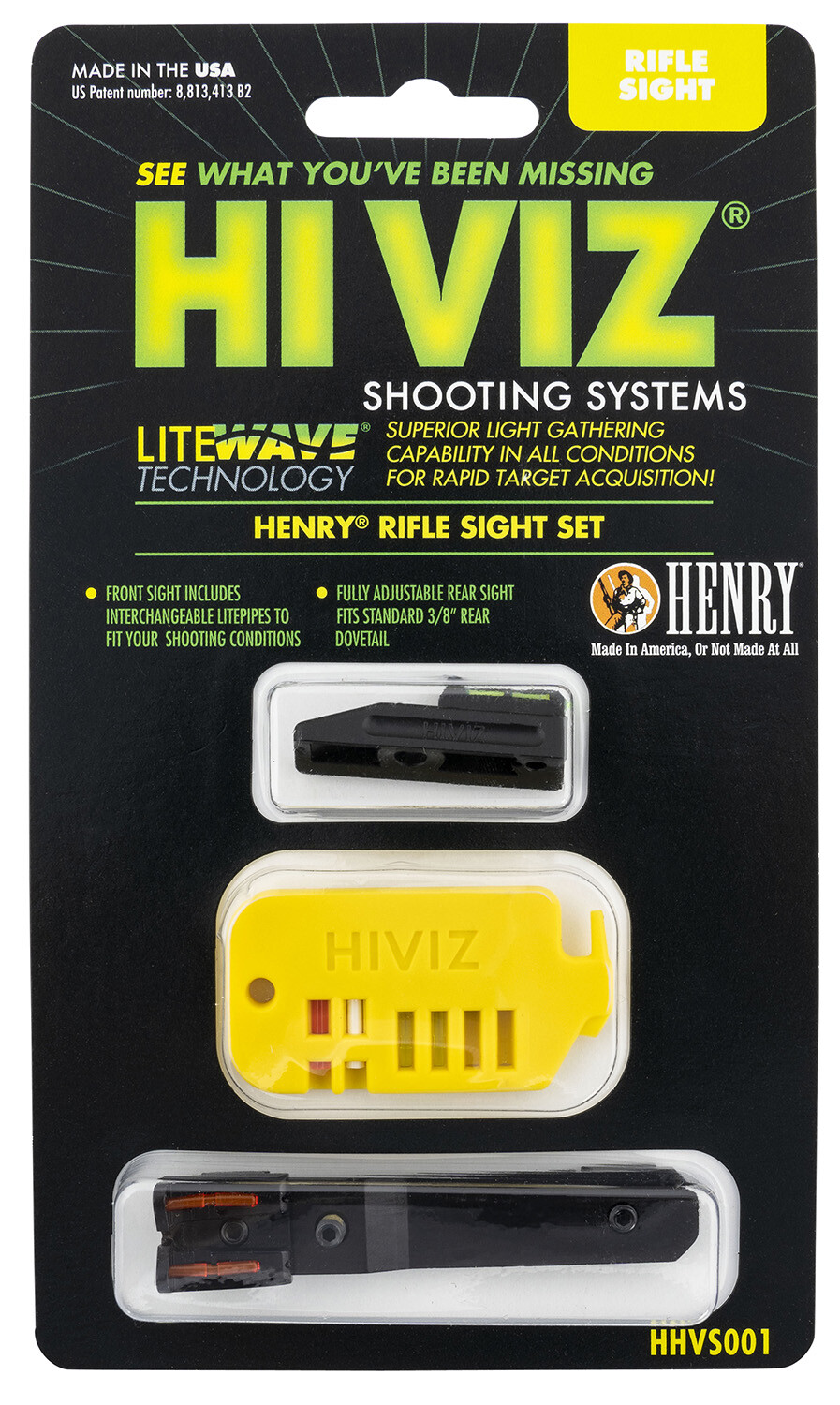 Hiviz HHVS001 Fiber Optic Front & Rear Sight Set fits Henry 22lr | eBay