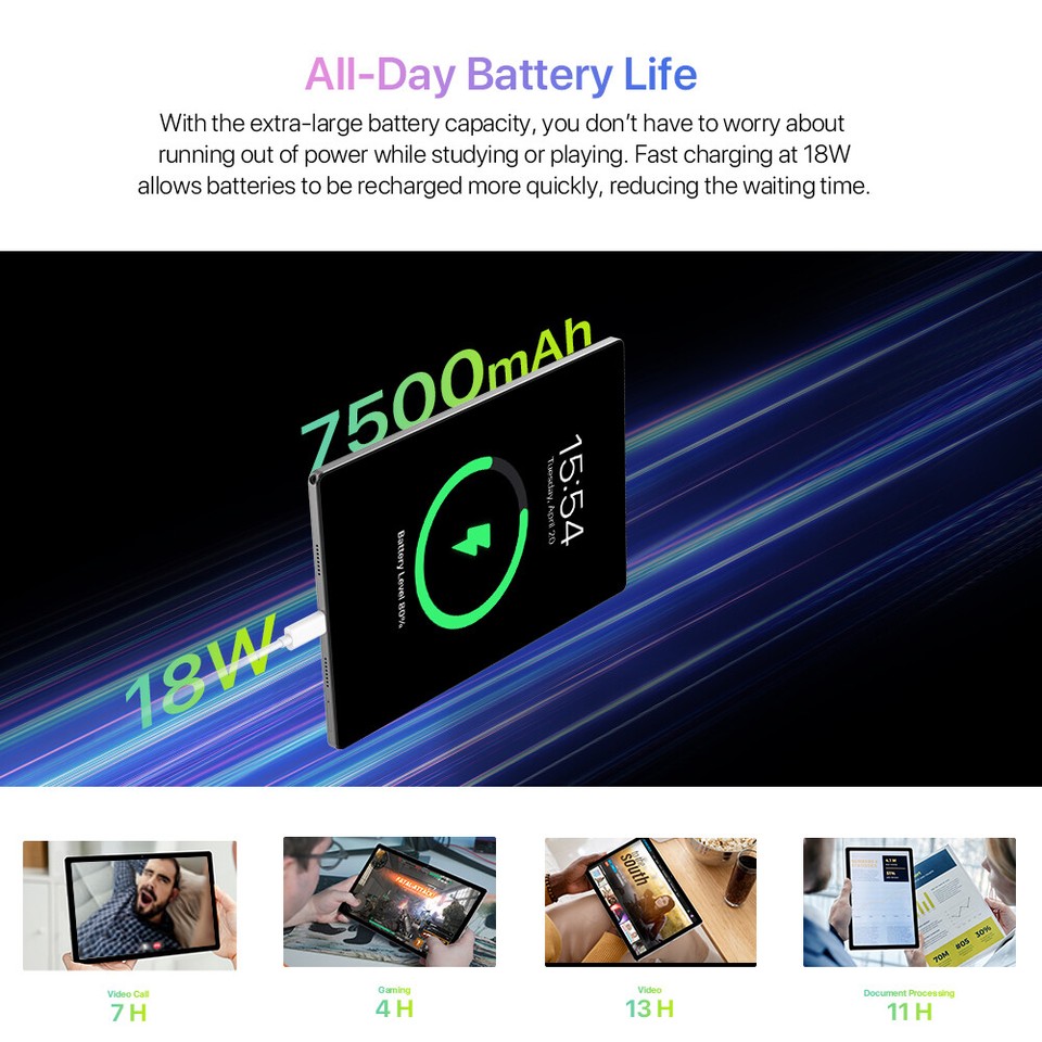 UMIDIGI A13 Tab 8GB+128GB 10.5" 7500mAh Octa Core 4G LTE Android 13 ...