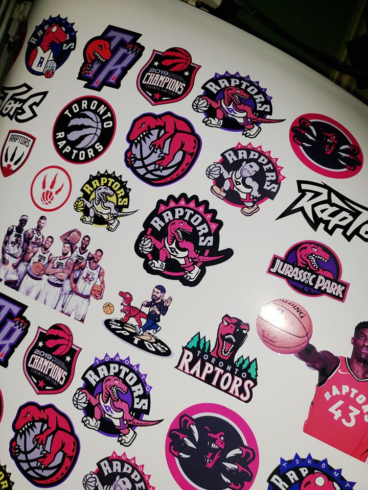 18 individual Toronto Raptors Classic Retro Logo Basketball collectors ...