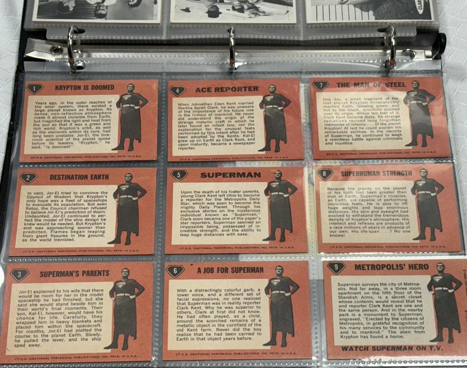 1966 Topps “Superman on TV” Complete Trading Card Set (66 Cards ...