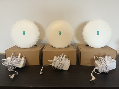 3x EE Smart Wi-Fi Disc Complete Extender Wi-Fi Booster-White with ...