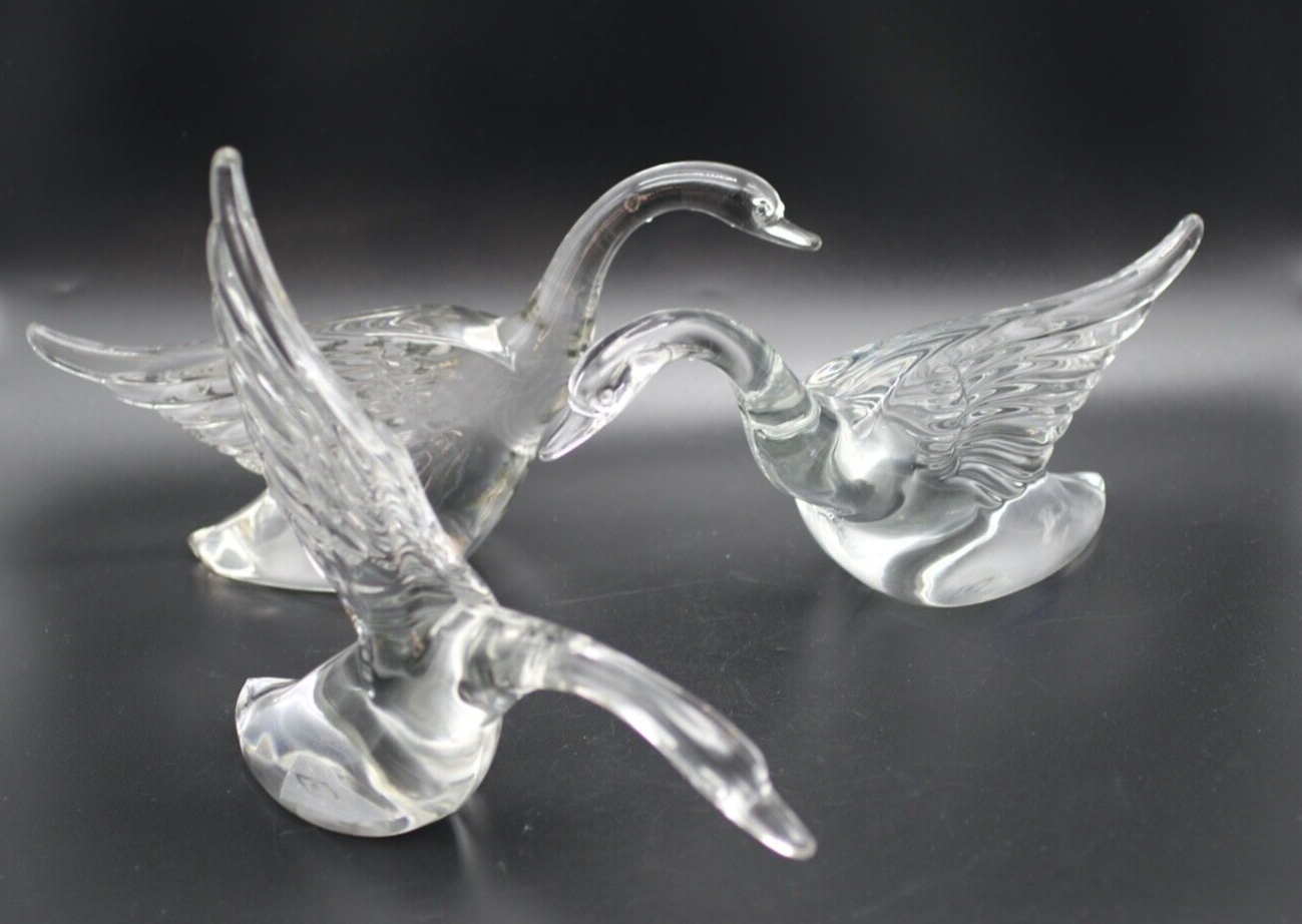 Heisey Glass Crystal Geese Goose Wings Up Wings Half 1942 - 1953 | eBay