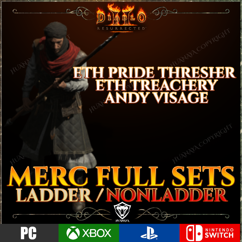 D2R MERCENARY FULL GEAR DIABLO 2 RESURRECTED ROTW WARLOCK ROTW XBOX PS ...
