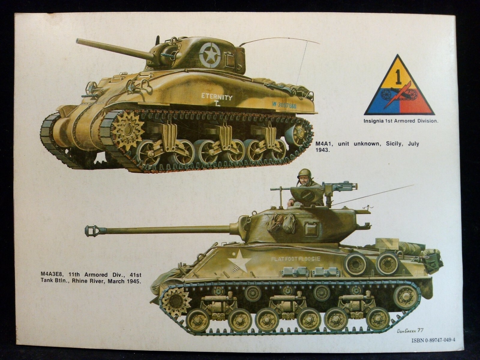 Sherman In Action Armor Number No # 16 1977 Squadron / Signal 2016 Tank ...