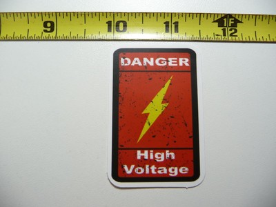CAUTION DANGER HIGH VOLTAGE DECAL STICKER FUN LITTLE SIGNS | eBay