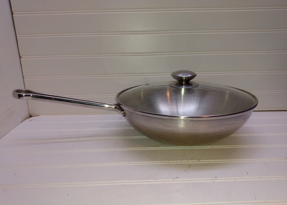 Revere Ware Proline 3 Qt Wok Copper Core Stainless 10.2" Skillet Frying ...