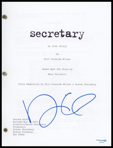 Maggie Gyllenhaal "Secretary" AUTOGRAPH Signed Complete Script ...