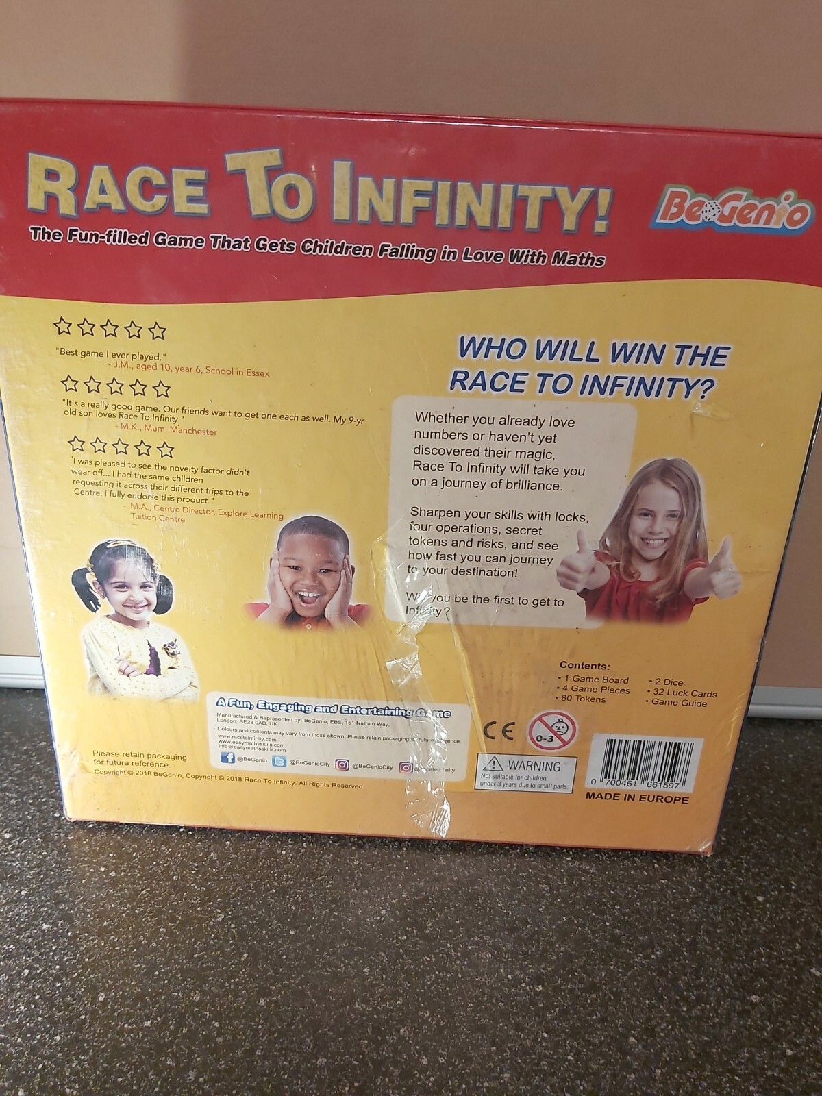 Maths Games for Kids Ks2 Ks1 Ks3 Race to Infinity- Fun Math Board Game ...