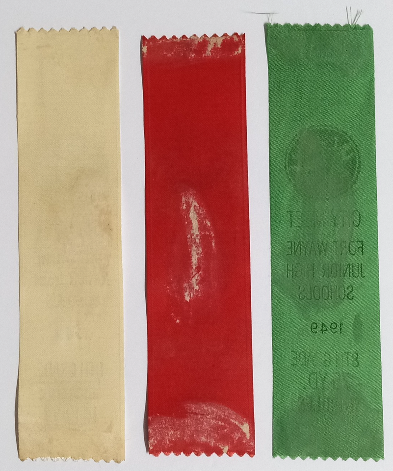 Fort Wayne Junior High School Indiana Track & Field Ribbons 1949 Awards ...