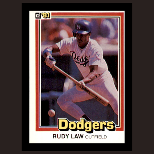 Rudy Law #180 1981 Donruss Los Angeles Dodgers Baseball Card MLB | eBay
