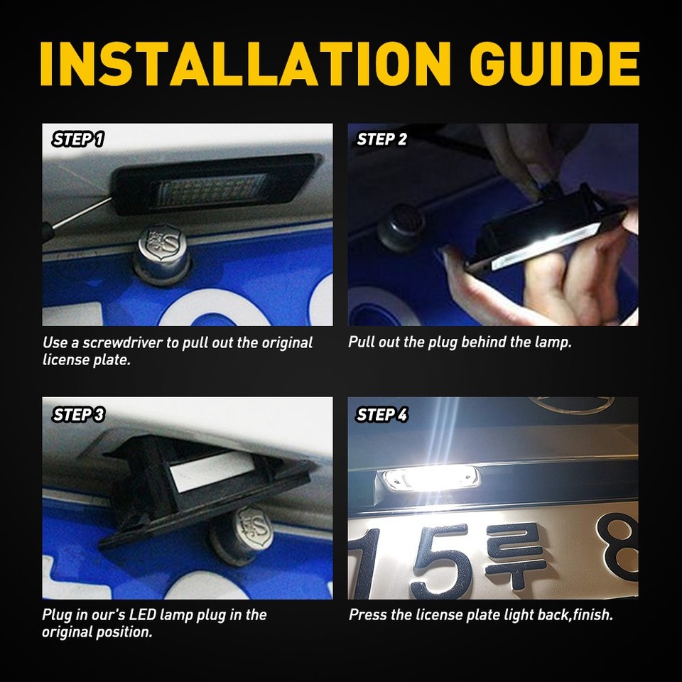 2x LED Canbus License Number Plate Light Lamp For Mercedes Benz GL ML ...