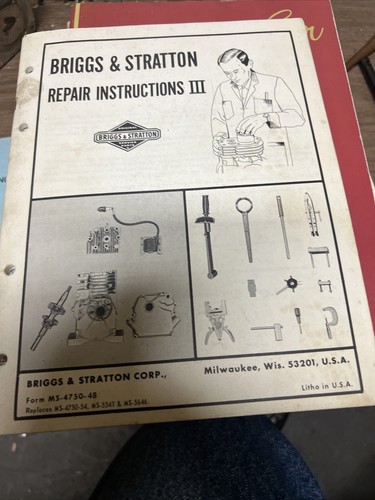 Vintage Briggs & Stratton Engine Repair Manual 1973, Used | eBay